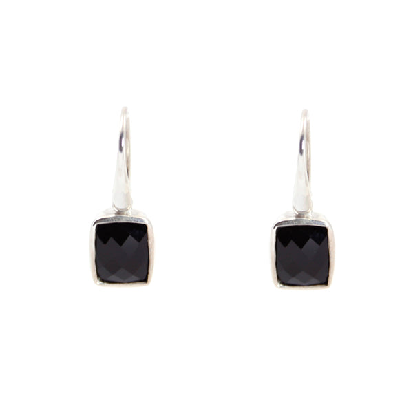 Earrings Dangle Black Onyx Sterling Silver