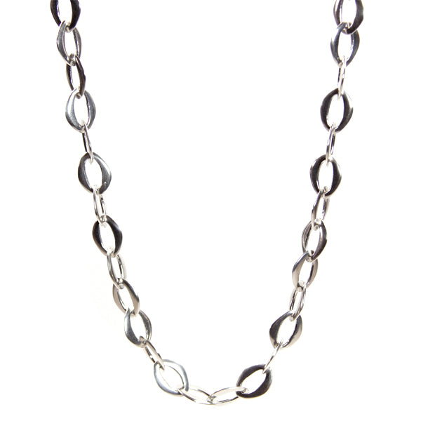 Necklace - Handmade Sterling Silver Link Chain 36" - KenSu Jewelry